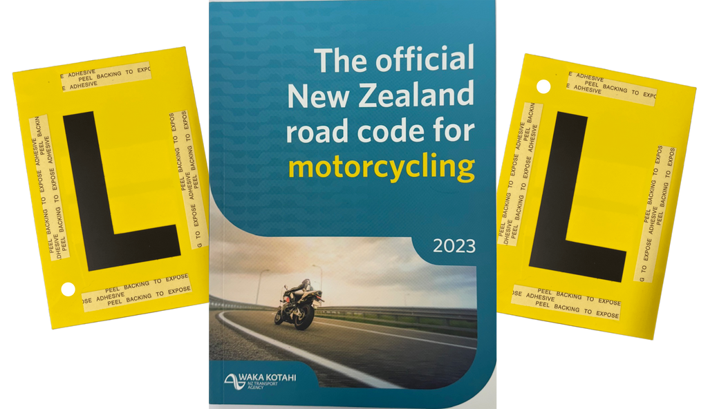 ROAD CODE FOR MOTORCYCLISTS (MOTORBIKE) WITH LEARNERS "L" PLATE - LATE